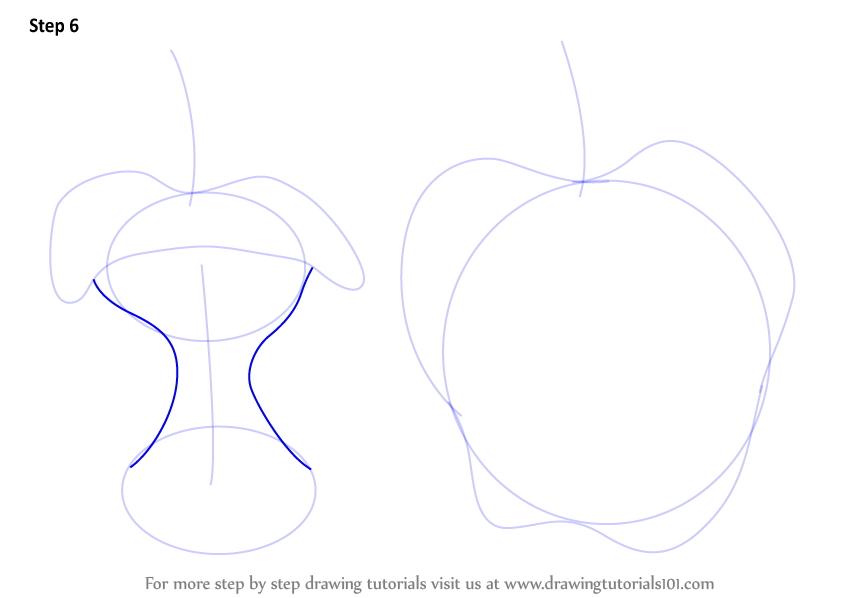 How to Draw an Apple (Fruits) Step by Step | DrawingTutorials101.com