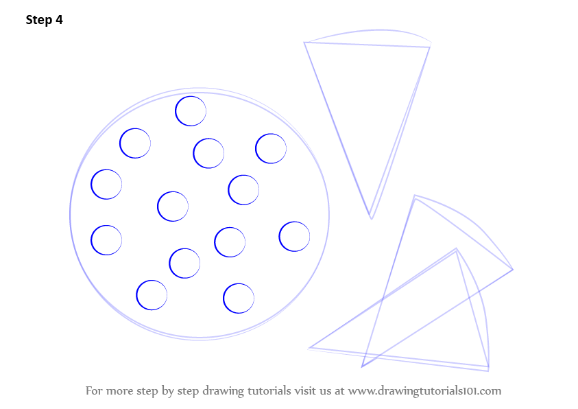 How to Draw Pizza and Slices of Pizza (Pizzas) Step by Step ...