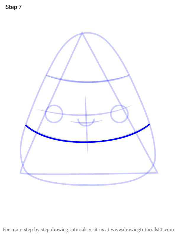 How to Draw Candy Corn (Snacks) Step by Step | DrawingTutorials101.com