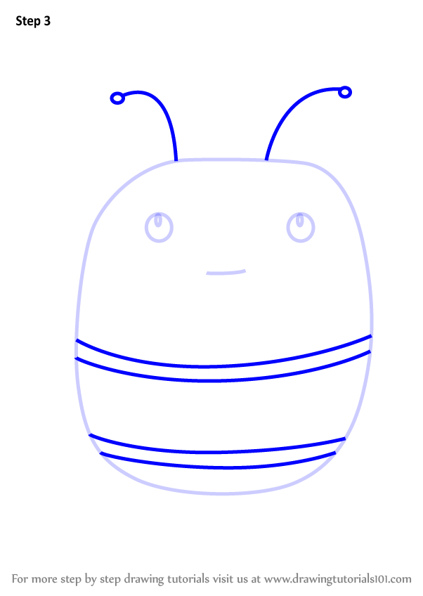 How to Draw a Honey Bee Face for Kids (Animal Faces for Kids) Step by ...