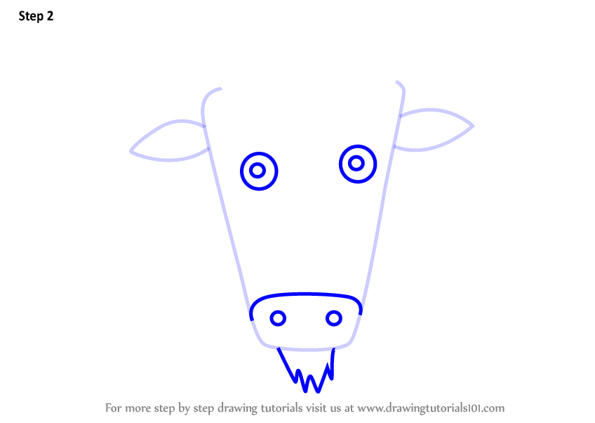 How to Draw a Wildebeest Face for Kids (Animal Faces for Kids) Step by ...