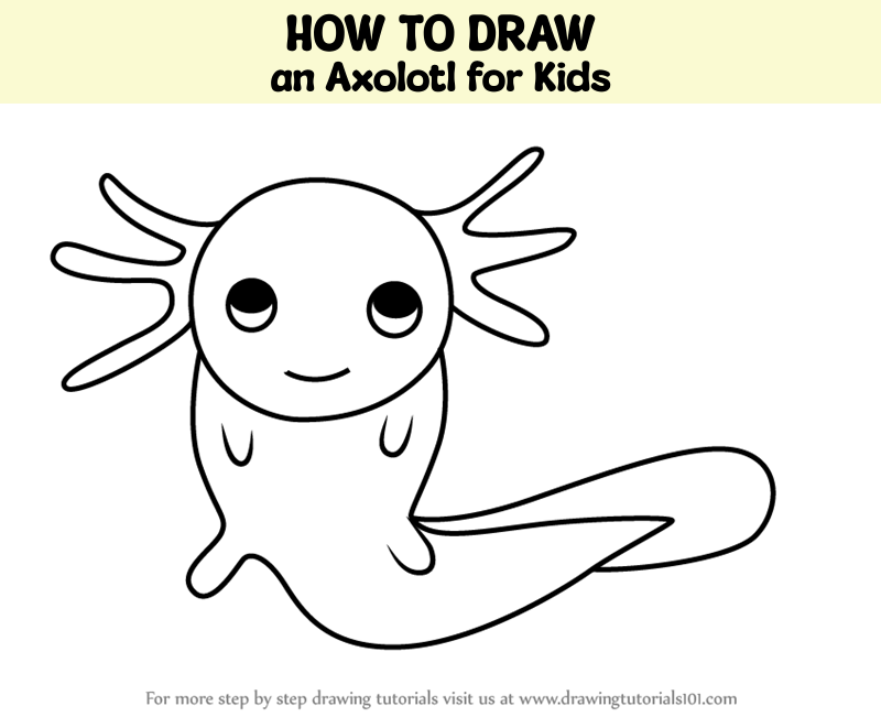 How to Draw an Axolotl for Kids (Animals for Kids) Step by Step ...
