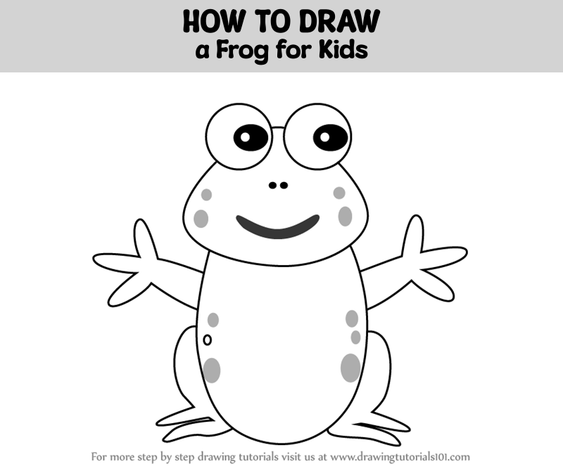 How To Draw A Frog 2 Easy Slowly Step By Step For Kids How To Draw A