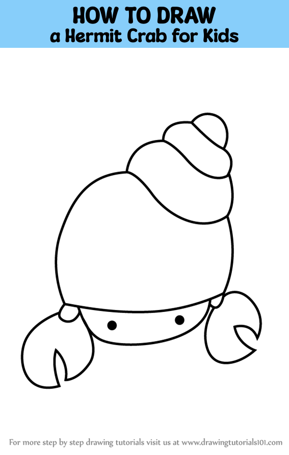 Hermit Crab Simple Drawing