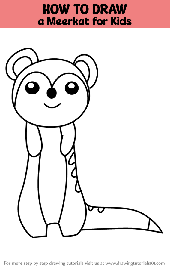How to Draw a Meerkat for Kids (Animals for Kids) Step by Step ...