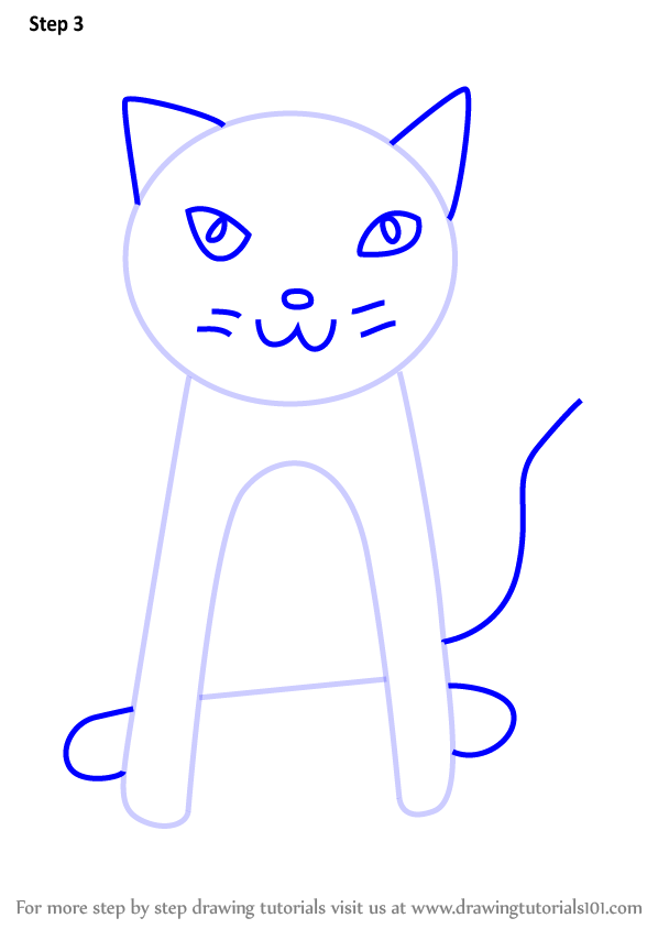 How to Draw a Cat from Letter A (Animals with Letters) Step by Step ...