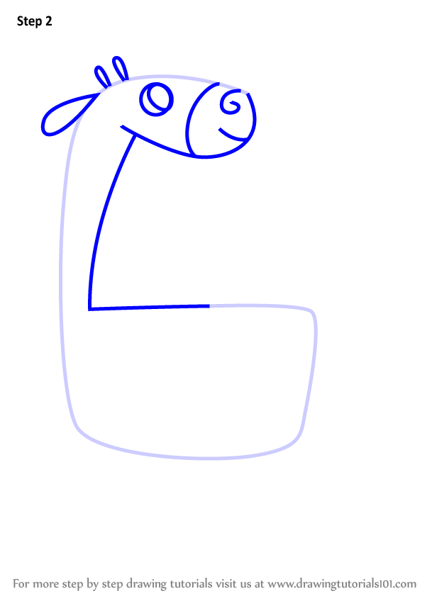 How to Draw a Giraffe from Letter G (Animals with Letters) Step by Step ...