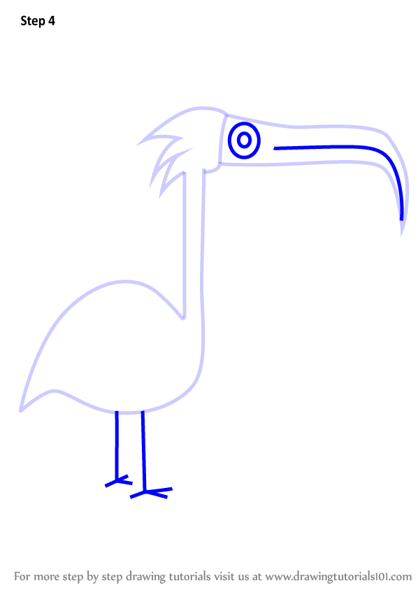 How to Draw an Ibis from Letter I (Animals with Letters) Step by Step ...