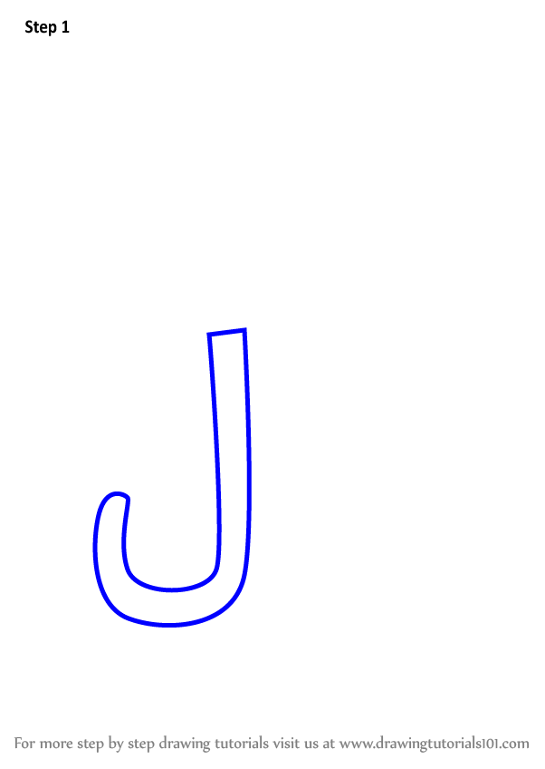 How to Draw a Jellyfish from Letter J (Animals with Letters) Step by ...
