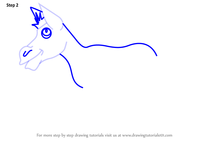 How to Draw a Cartoon Donkey (Cartoon Animals) Step by Step ...