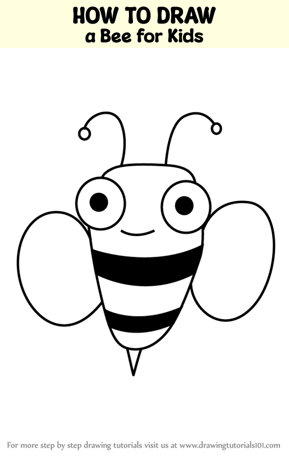 How To Draw Cartoon Bee Easy Drawing Step By Step