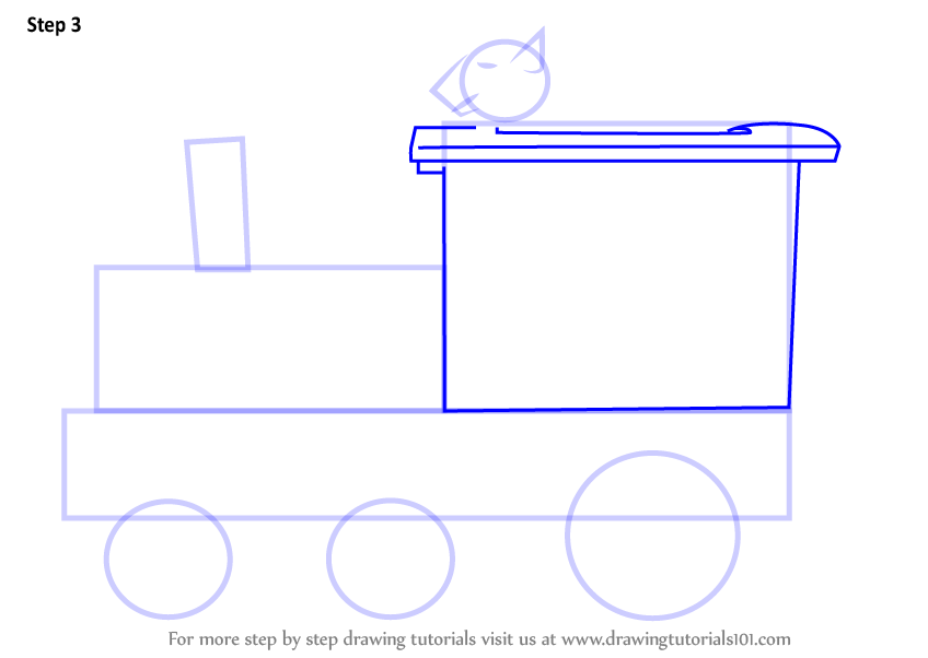 How to Draw Toy Train Engine (Objects) Step by Step ...