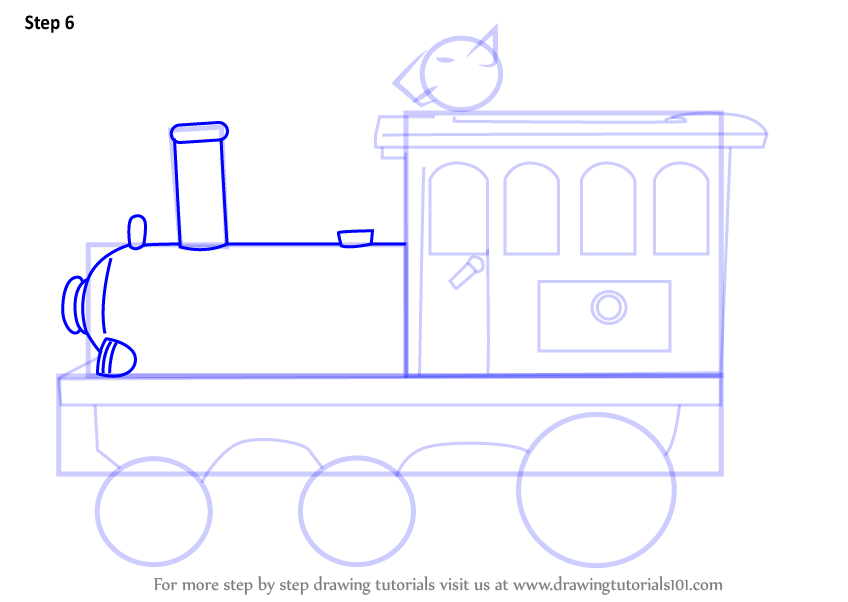 How to Draw Toy Train Engine (Objects) Step by Step ...
