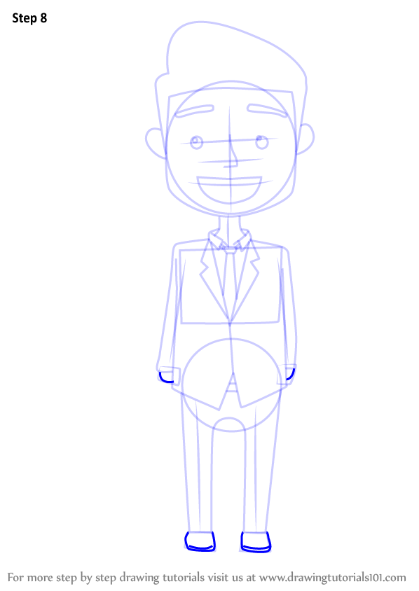 How to Draw a Business Man for Kids (People for Kids) Step by Step ...