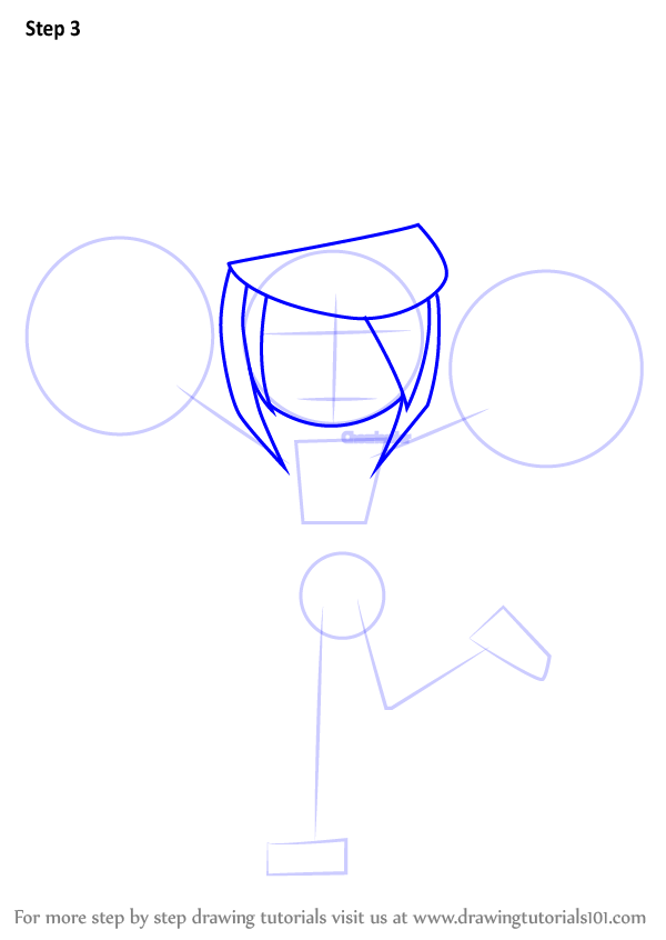 How to Draw a Cheerleader Cartoon (People for Kids) Step by Step ...