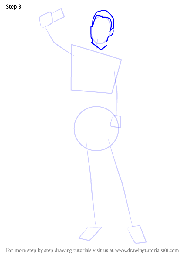 How to Draw a Man Taking Selfie (People for Kids) Step by Step ...