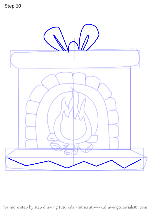 How to Draw Christmas Fireplace (Christmas) Step by Step ...