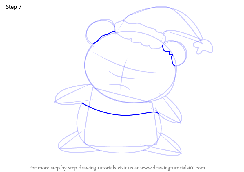How to Draw Christmas Panda Bear (Christmas) Step by Step ...