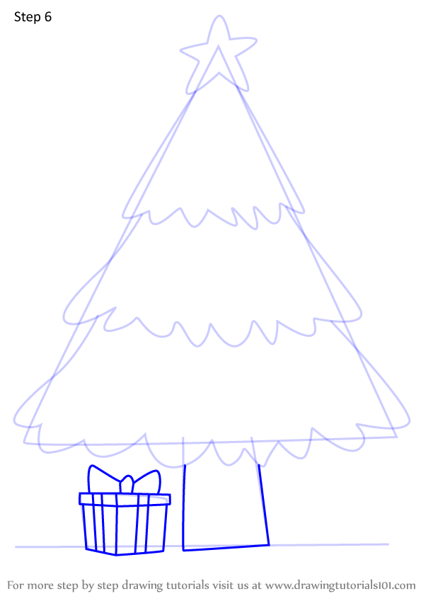 How to Draw Christmas Tree (Christmas) Step by Step ...