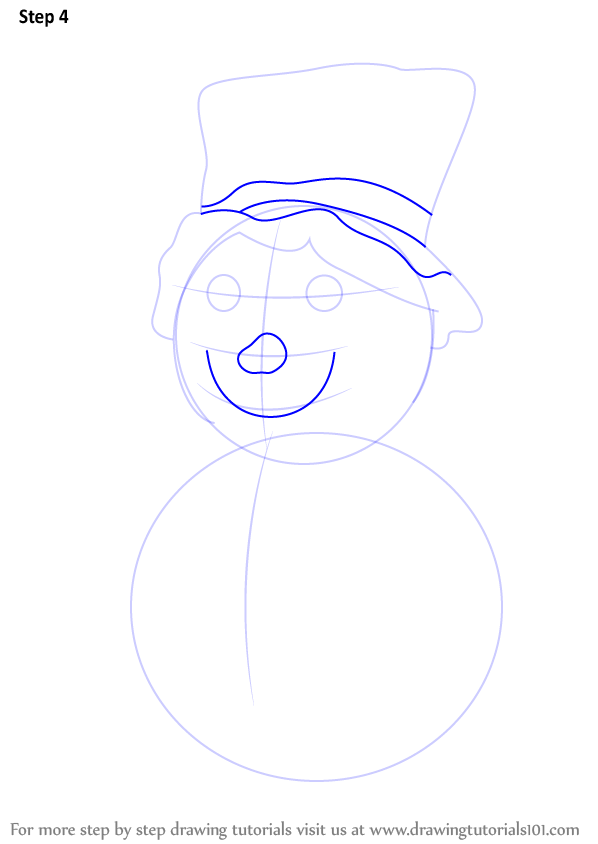 How to Draw a Decorated Snowman (Christmas) Step by Step ...