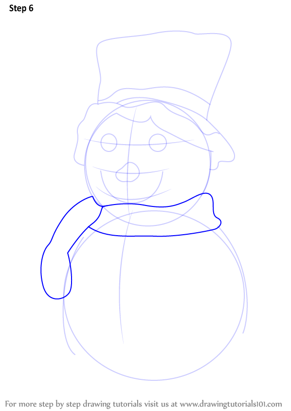 How to Draw a Decorated Snowman (Christmas) Step by Step ...