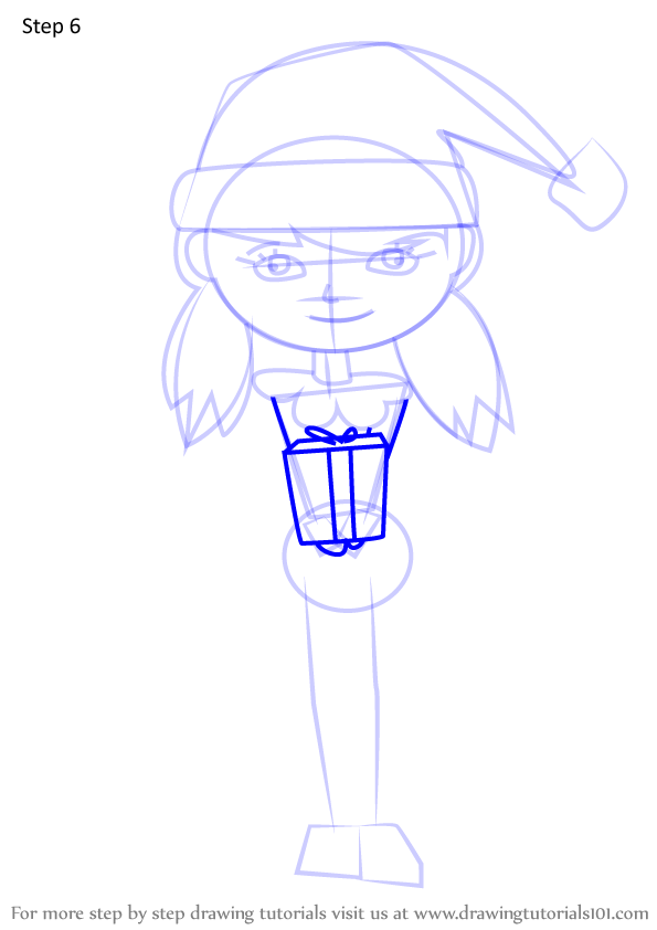 How to Draw Girl with Christmas Gifts (Christmas) Step by Step ...