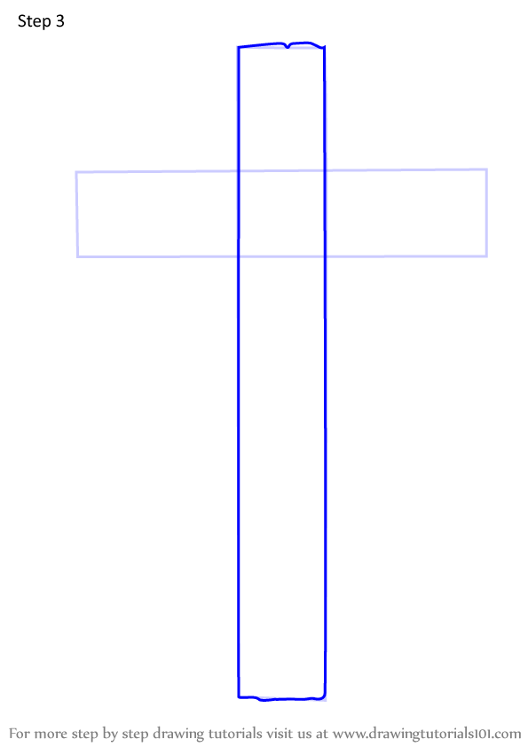 How to Draw The Cross (Christmas) Step by Step | DrawingTutorials101.com