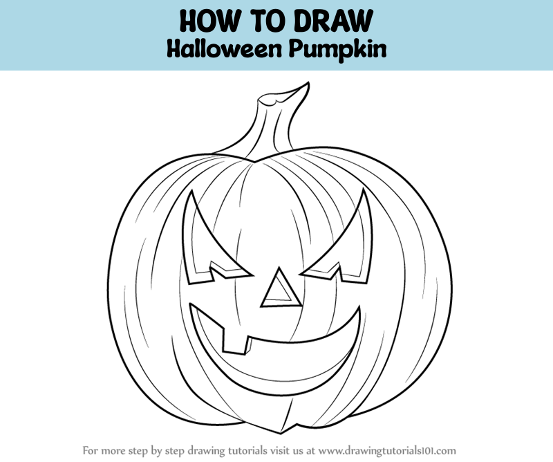 How To Draw A Pumpkin Step By Step Halloween Seasonal