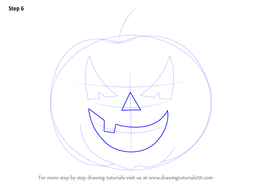 How to Draw Halloween Pumpkin (Halloween) Step by Step ...
