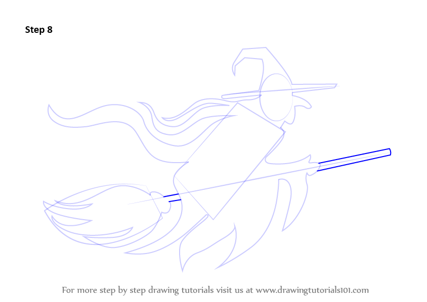 How to Draw Halloween Witch (Halloween) Step by Step ...