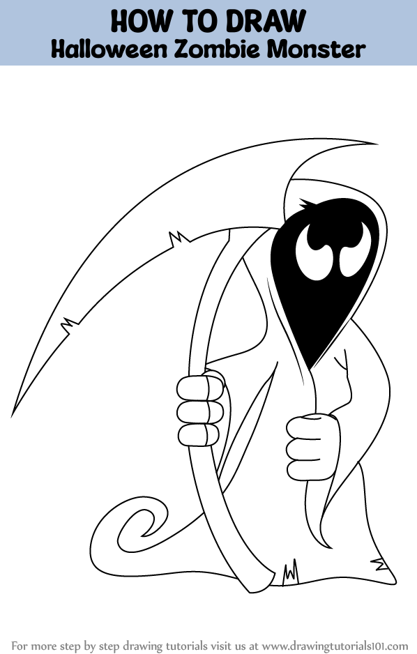 How to Draw Halloween Zombie Monster (Halloween) Step by Step ...