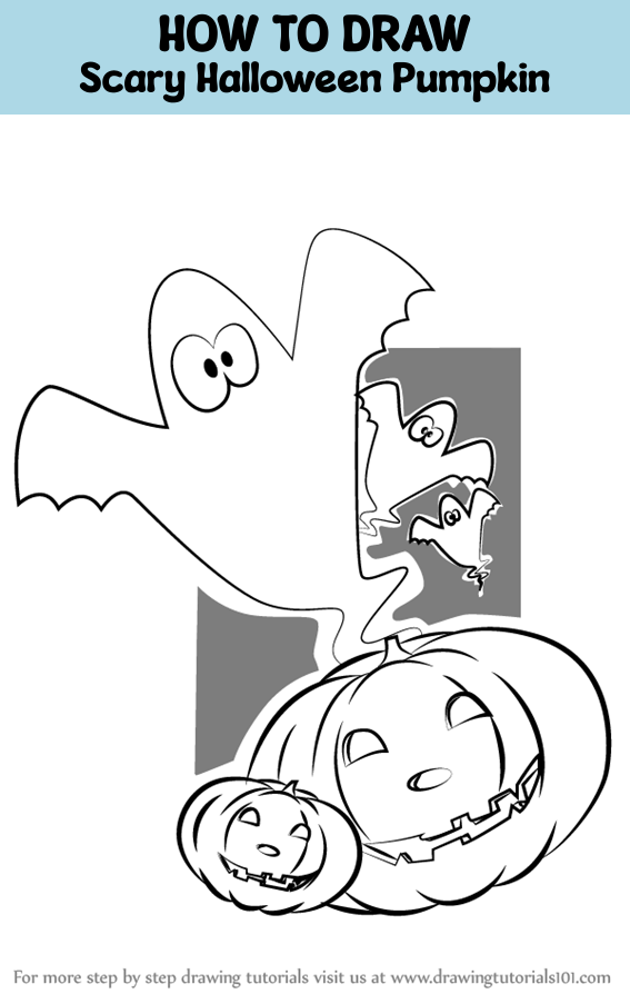 How to Draw Scary Halloween Pumpkin (Halloween) Step by Step ...