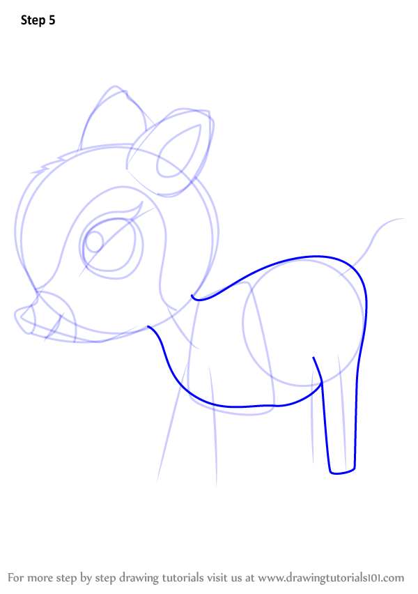 How to Draw Kawaii Bambi (Kawaii Characters) Step by Step ...