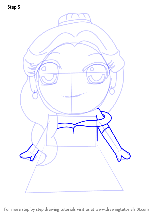 How to Draw Kawaii Belle from Beauty and the Beast (Kawaii Characters ...