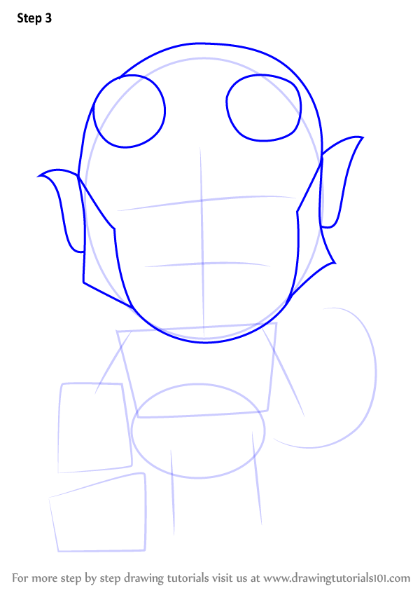 How to Draw Kawaii Hellboy (Kawaii Characters) Step by Step | DrawingTutorials101.com