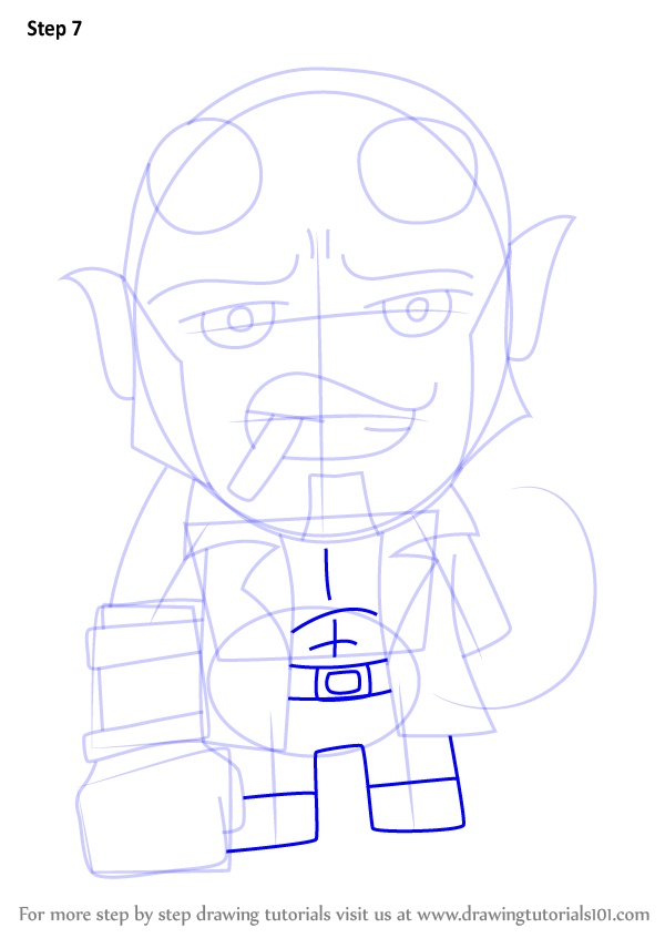 How to Draw Kawaii Hellboy (Kawaii Characters) Step by Step | DrawingTutorials101.com