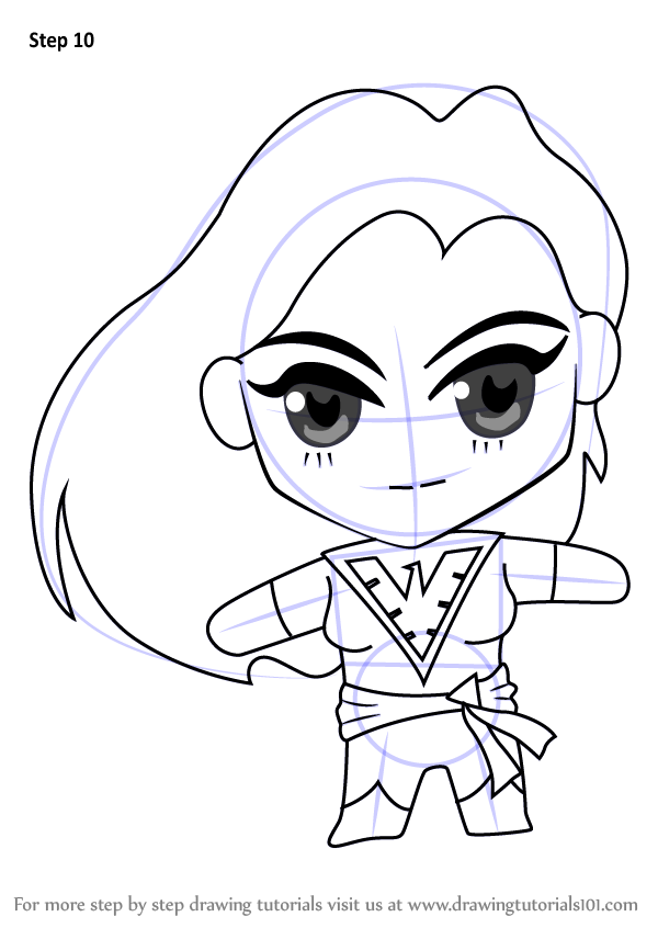 How to Draw Kawaii Jean Grey (Kawaii Characters) Step by Step ...