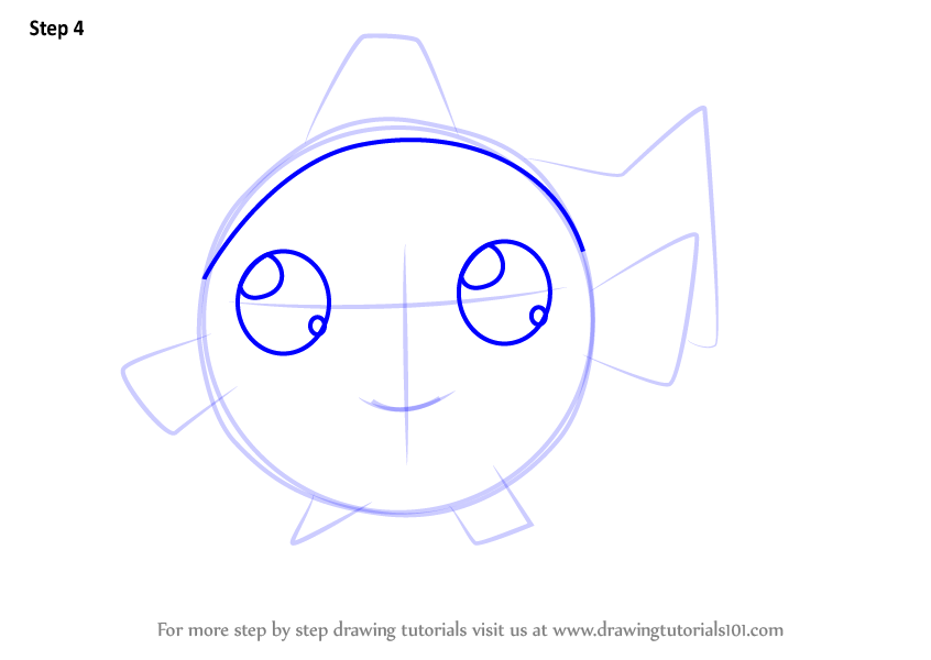 How to Draw Kawaii Nemo from Finding Dory (Kawaii Characters) Step by ...