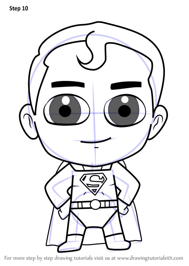 How to Draw Kawaii Superman (Kawaii Characters) Step by Step ...