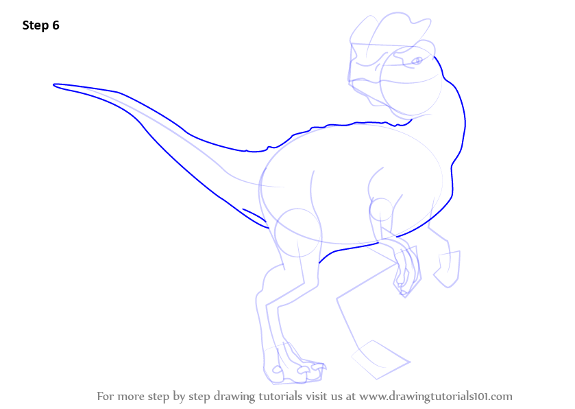 How to Draw a Dilophosaurus (Dinosaurs) Step by Step ...