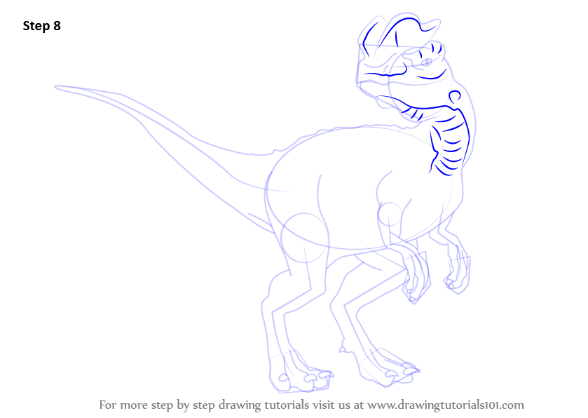How to Draw a Dilophosaurus (Dinosaurs) Step by Step ...