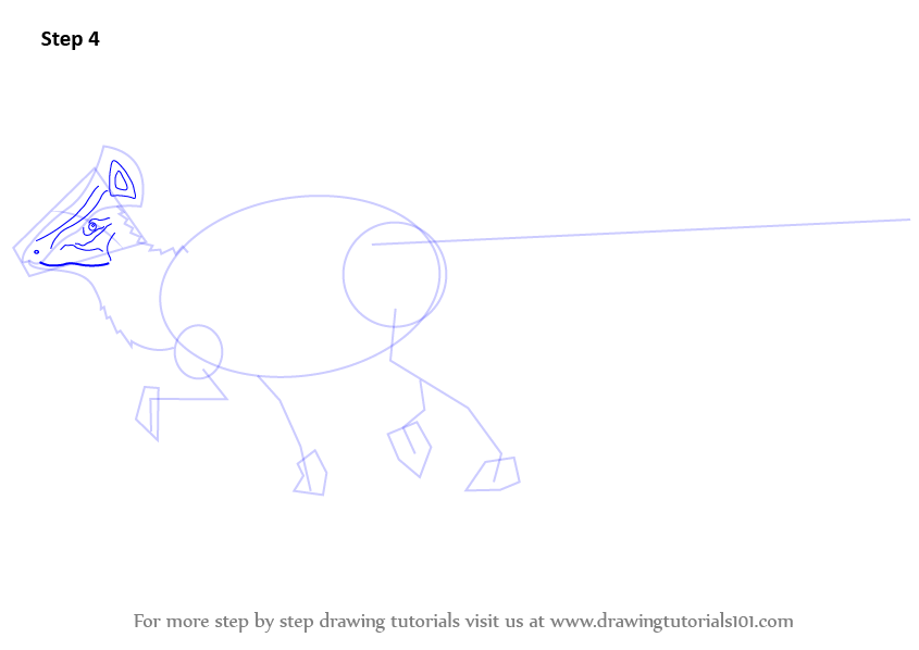How to Draw a Hadrosaur (Dinosaurs) Step by Step | DrawingTutorials101.com