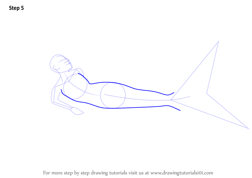 How to Draw a Mermaid in Water (Mermaids) Step by Step ...
