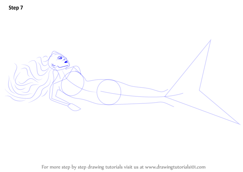 How to Draw a Mermaid in Water (Mermaids) Step by Step ...