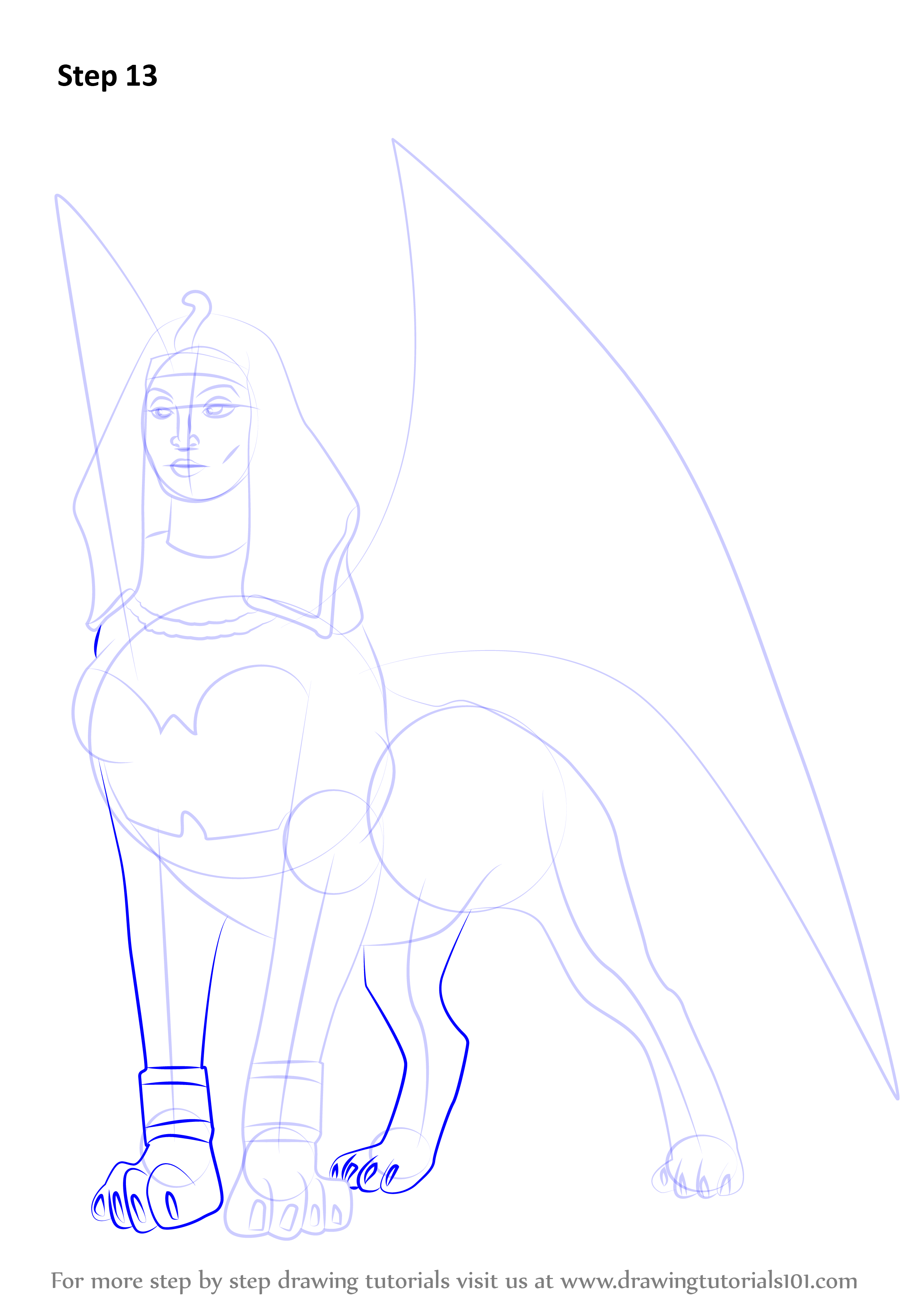 How to Draw a Sphinx (Other Creatures) Step by Step ...