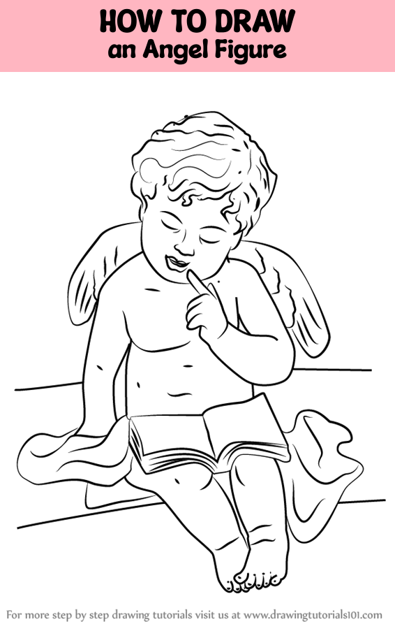 How to Draw an Angel Figure (Angels) Step by Step | DrawingTutorials101.com