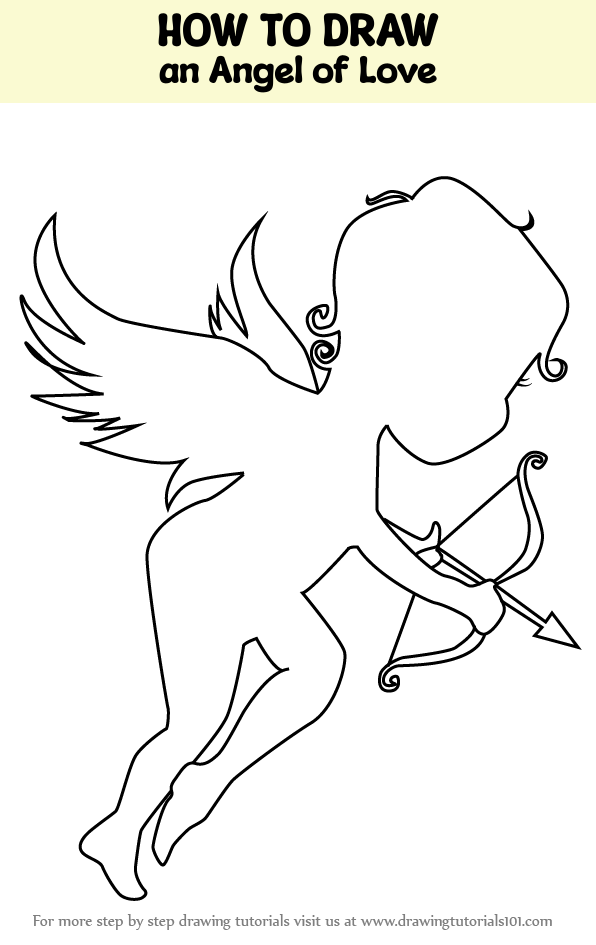How to Draw an Angel of Love (Angels) Step by Step | DrawingTutorials101.com