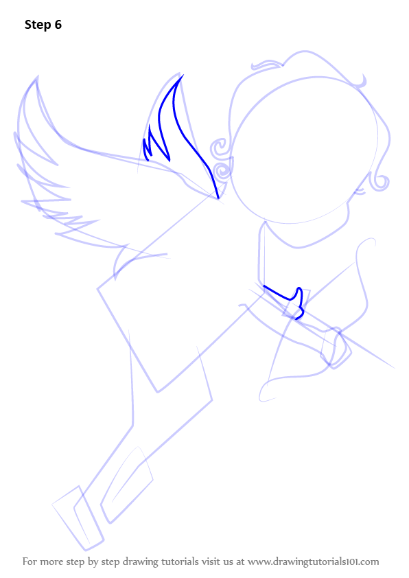 How to Draw an Angel of Love (Angels) Step by Step | DrawingTutorials101.com