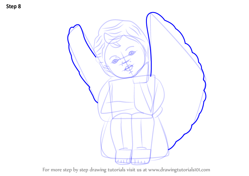 How to Draw a Baby Angel with Wings (Angels) Step by Step | DrawingTutorials101.com