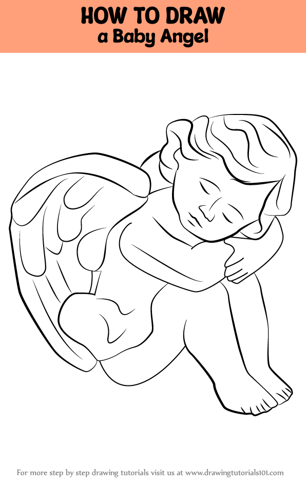 How to Draw a Baby Angel (Angels) Step by Step | DrawingTutorials101.com